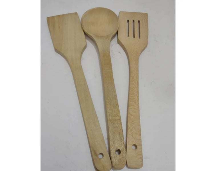 3 Pcs Wooden Spatula Wooden Spoon Set – Jutishop.pk